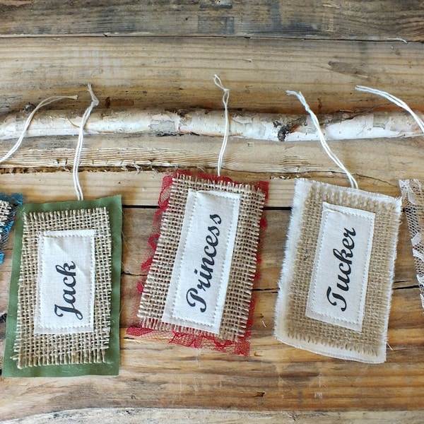 Burlap Tags - Etsy