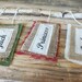 NAME TAGS BURLAP Collection Christmas Colors Personalized - Etsy