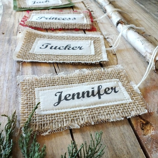 Burlap Tags - Etsy