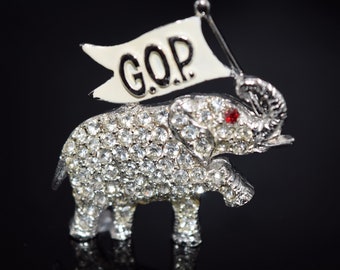 Gop Elephant Pin - Etsy