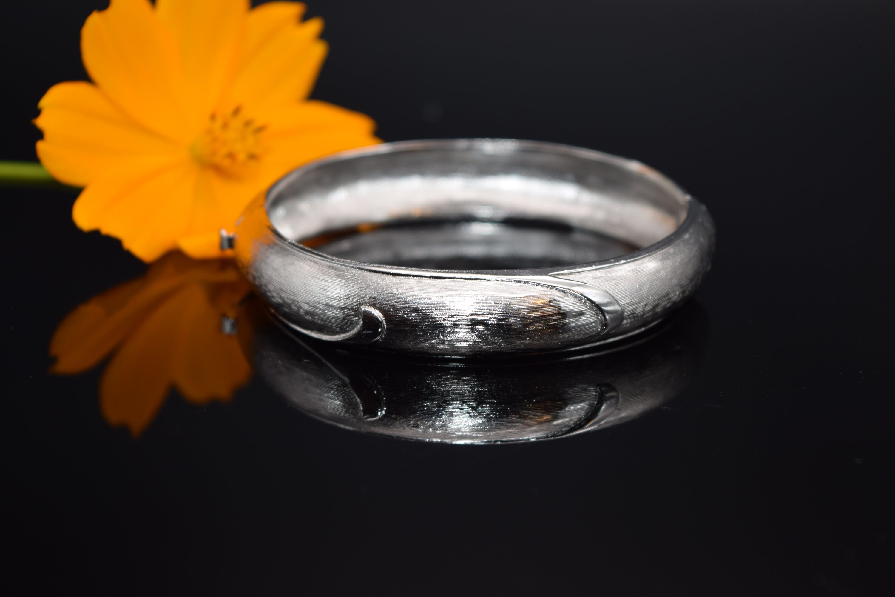 Vintage Marvella Silver Bangle Bracelet - Etsy