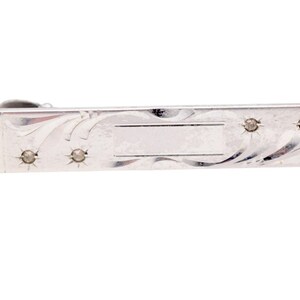 Vintage Anson Sterling Silver Cufflink and Tie Clip Set With Etched ...