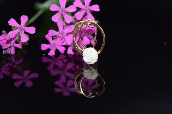 Vintage 14K Gold Filled Wells Rose Brooch Pin, Flower… - Gem