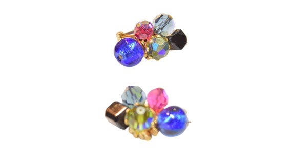 Hattie Carnegie Cluster Aurora Borealis Confetti Clip… - Gem