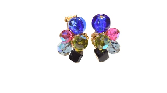 Hattie Carnegie Cluster Aurora Borealis Confetti Clip… - Gem