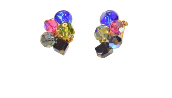 Hattie Carnegie Cluster Aurora Borealis Confetti Clip… - Gem
