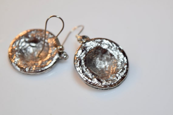 Astrological Star Signs Silver Moon & Sun Disk Earrin… - Gem