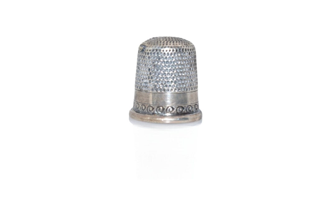 Vintage Sterling Silver Thimble - Scrolled Wave Pattern, Collectible ...