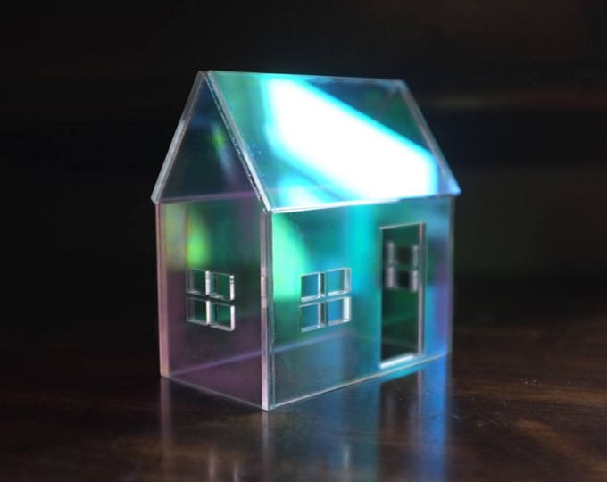 Rainbow Iridescent Acrylic House - Mirrored House Structure - Etsy