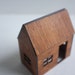 Small birch house little wooden cabin in golden mahogany | Etsy