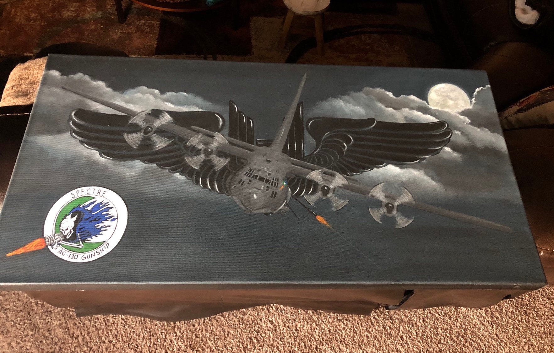 Made to Order: Acrylic Hand Painted AC-130 Gunship With Your Squadron ...