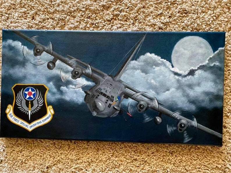 Made to Order: Acrylic Hand Painted AC-130 Gunship With Your Squadron ...
