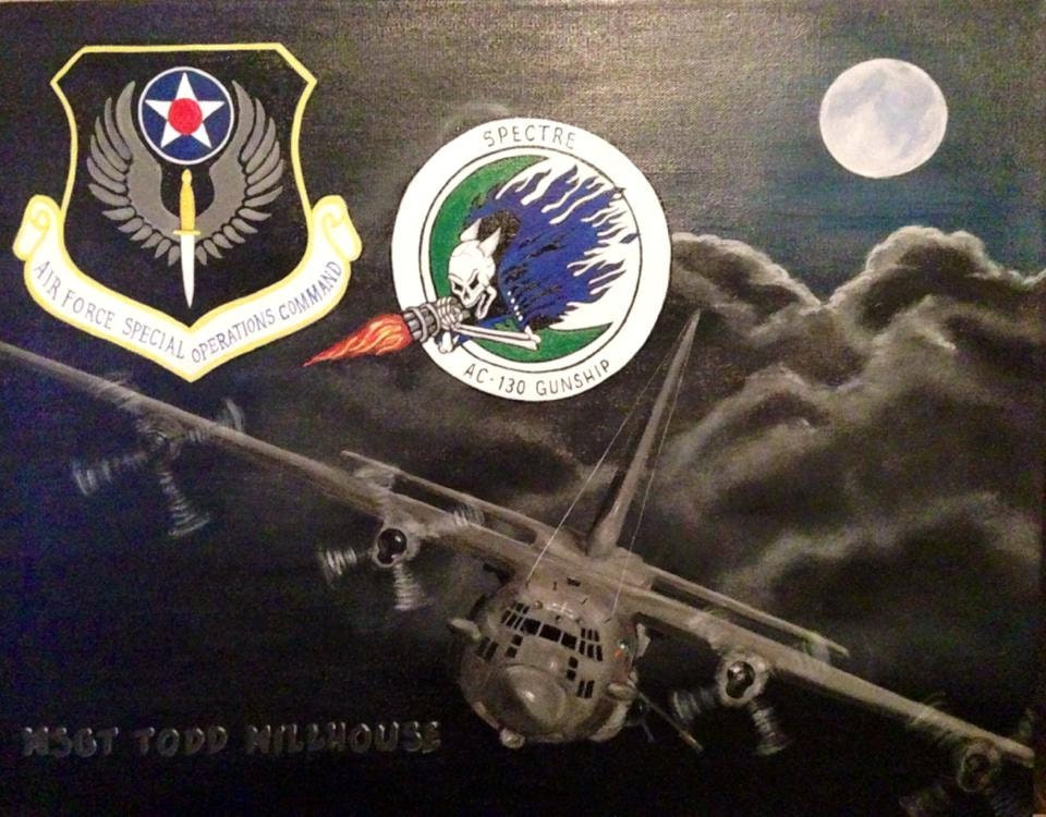 Made to Order: Acrylic Hand Painted AC-130 Gunship With Your Squadron ...