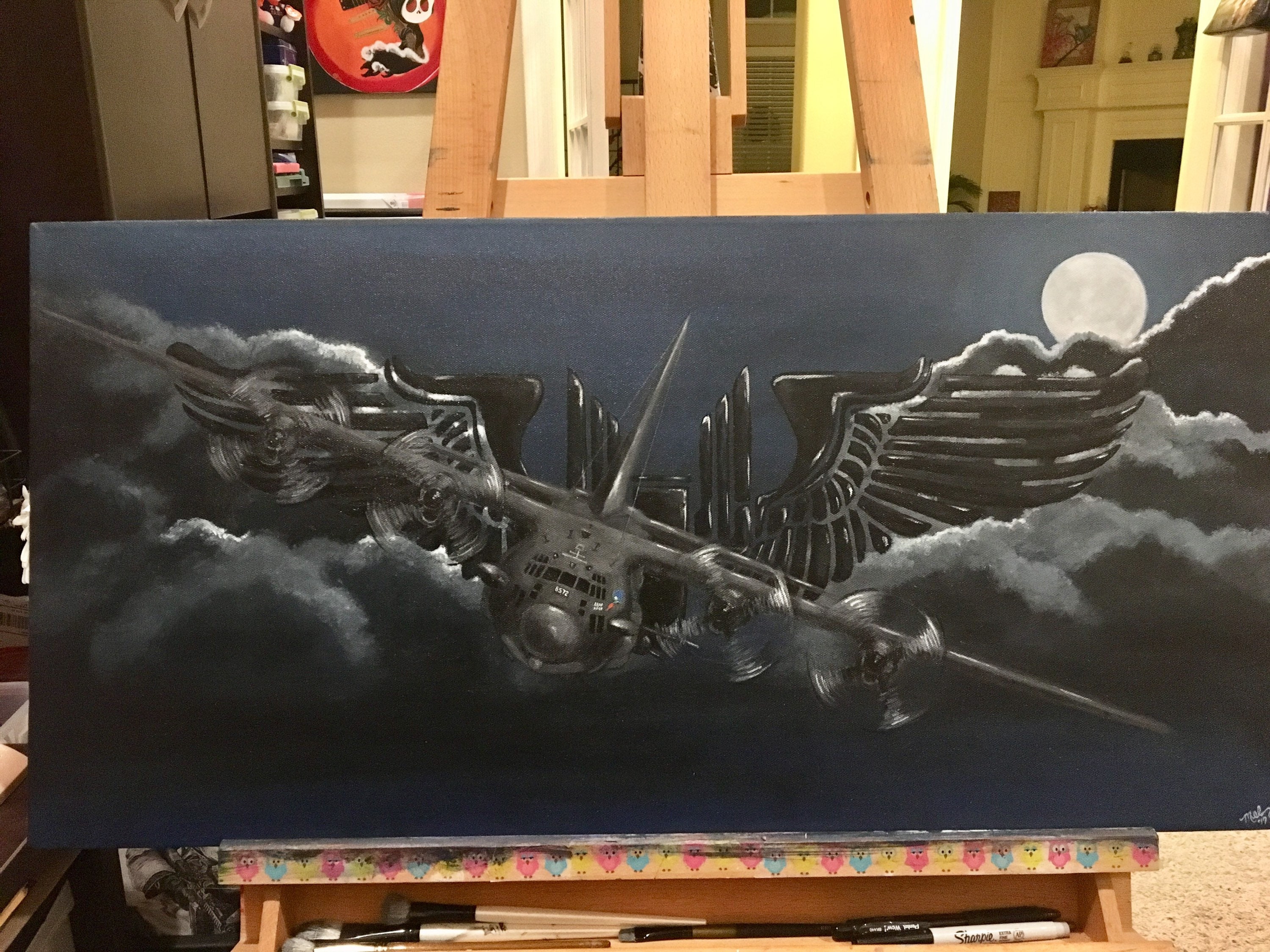 Made to Order: Acrylic Hand Painted AC-130 Gunship With Your Squadron ...