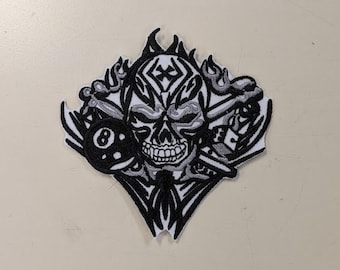 Cross Bone Skull Biker Embroidery Biker Patch - Etsy