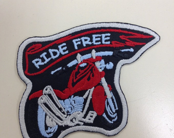 Motorcycle Patch Ride Free Patch Biker Embroidered Patch | Etsy