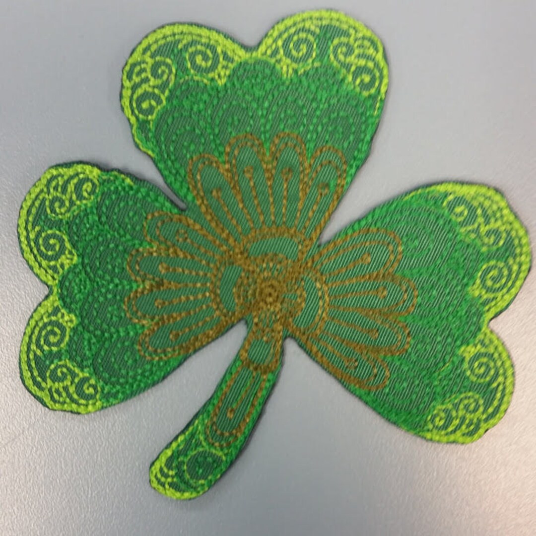 Shamrock Embroidered Applique Patch, Mendhika Shamrock Iron on Patch - Etsy