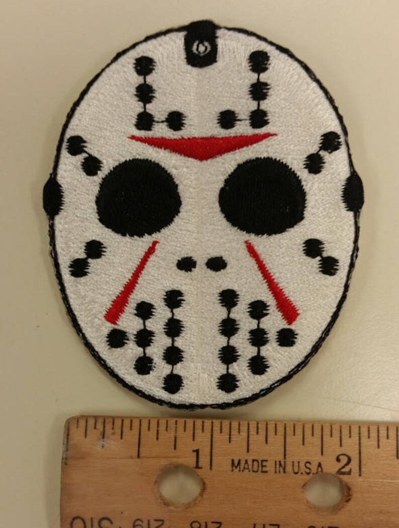 Horror Movie Embroidered Patch, Scary Killer Iron on Patch, Hockey Mask ...