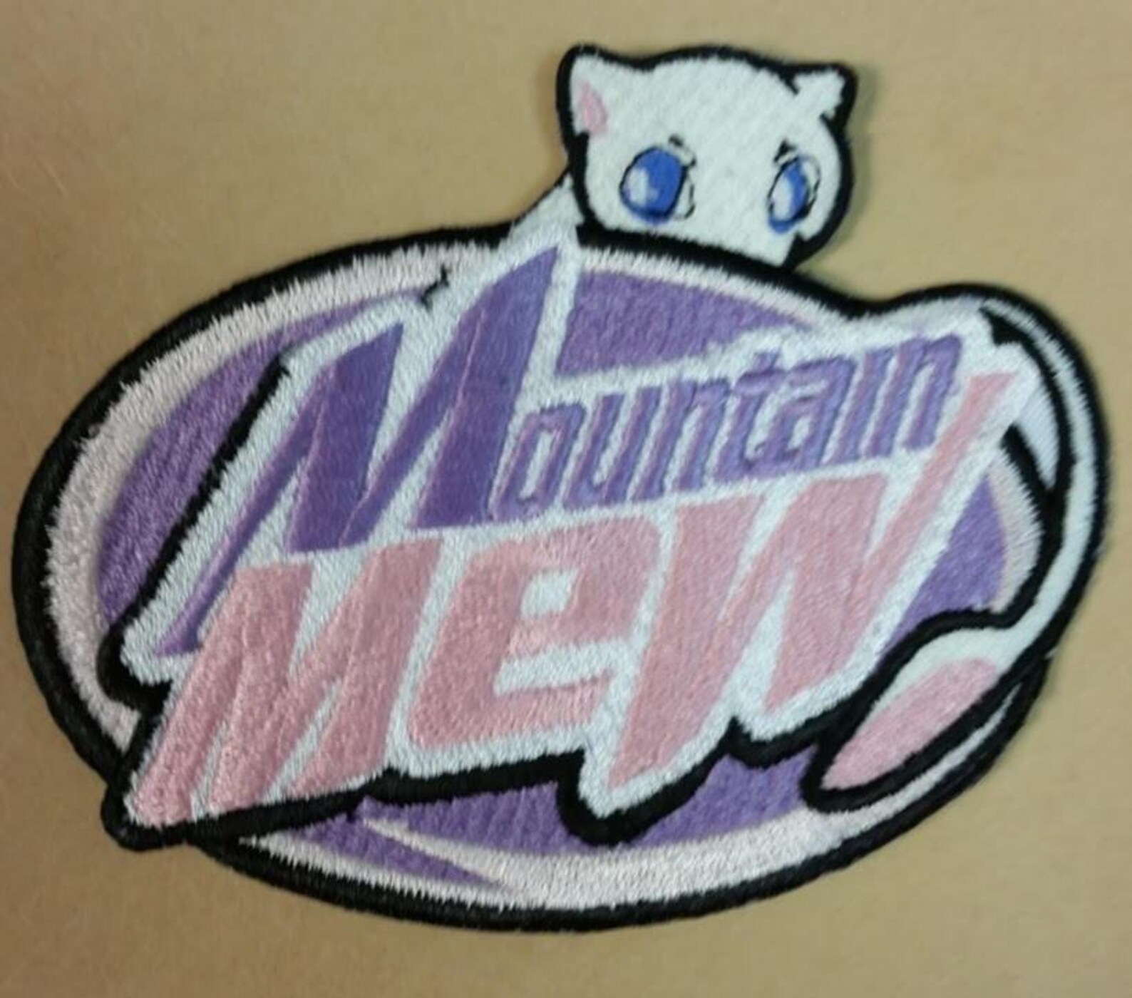 Parody Embroidered Patch, Mountain Mew Cat Iron on Patch, Embroidered ...