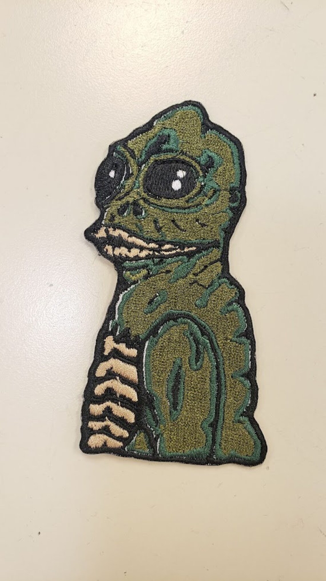 Reptile Human Creature Embroidered Patch | Etsy