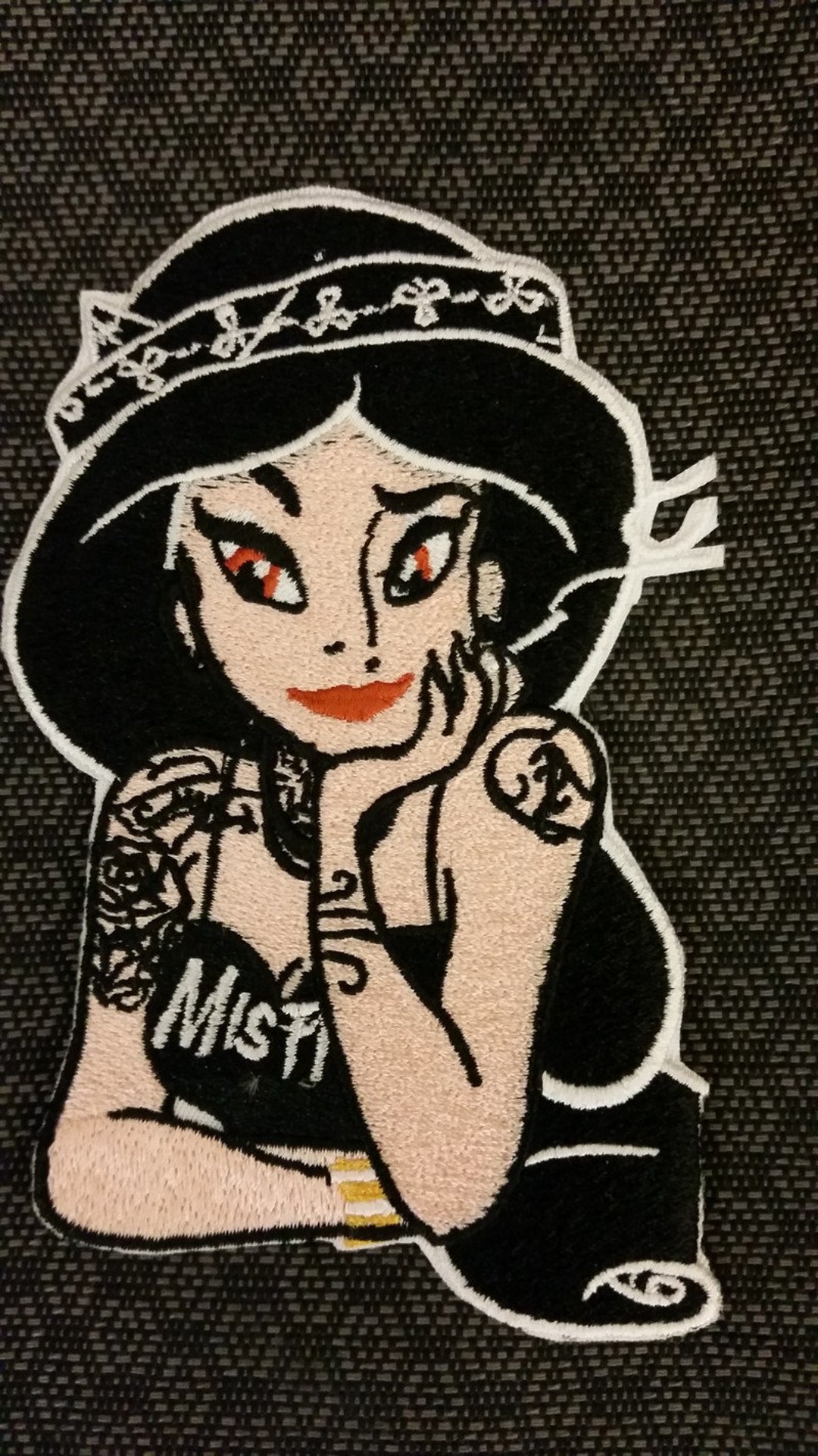 Bad Girl Princess Embroidered Patch, Tattooed Princess Patch, Iron on ...