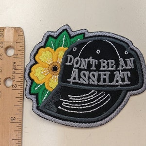 Don't Be an Asshat Embroidered Patch - Etsy