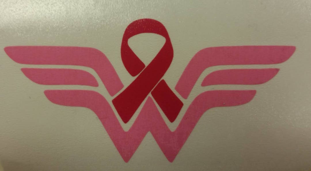 Cancer Ribbon Female Superhero Decal, Car Window Decal Cancer Ribbon - Etsy