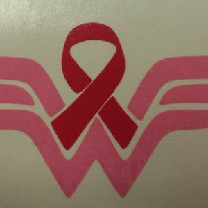Cancer Ribbon Female Superhero Decal, Car Window Decal Cancer Ribbon - Etsy