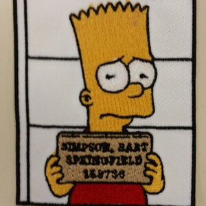 Cartoon Bad Boy Mugshot Patch, Embroidered Cartoon Favorite Patch, Iron ...