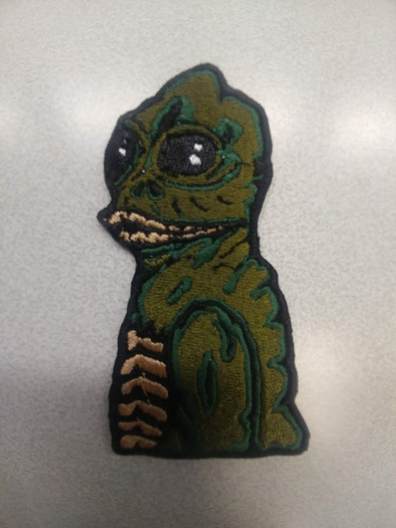 Reptile Human Creature Embroidered Patch - Etsy
