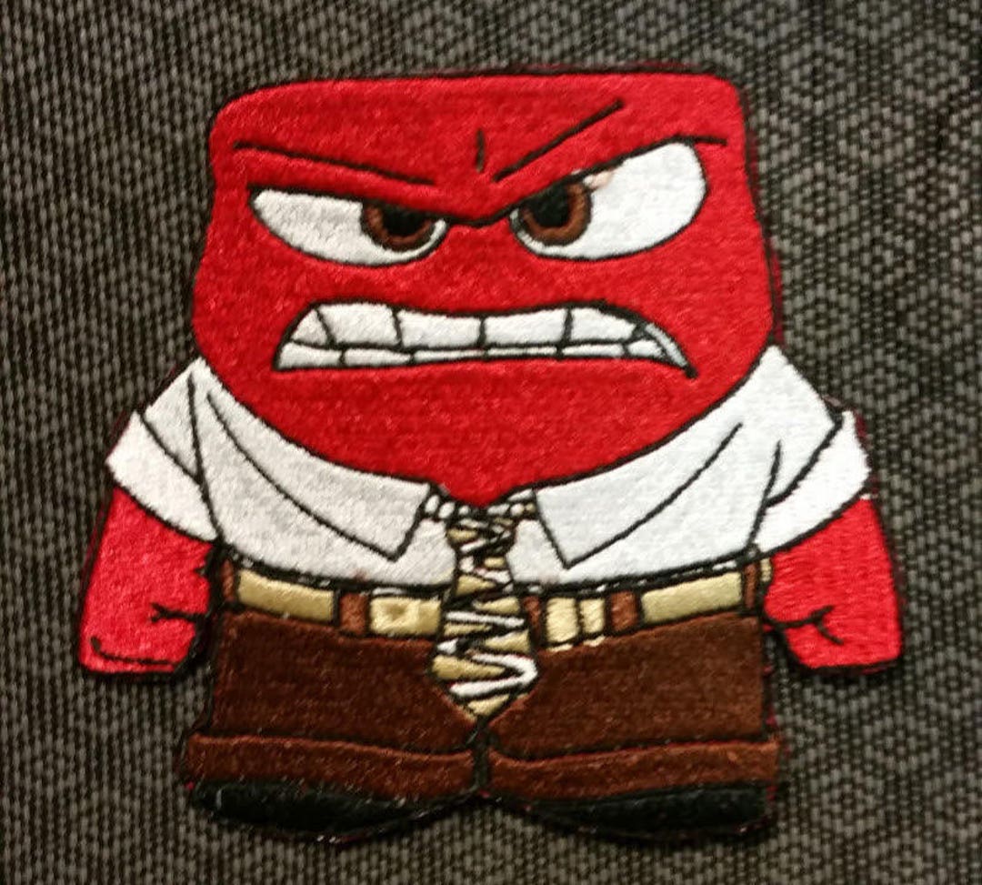 Cartoon Character Angry Patch, Cute Anger Embroidered Patch, Iron on ...