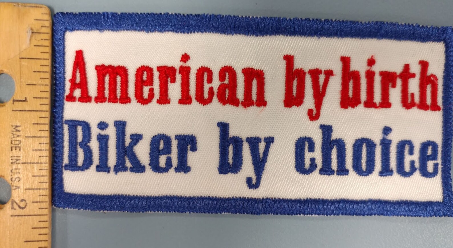 Patriotic Biker Embroidered Patch Motorcycle American Biker - Etsy