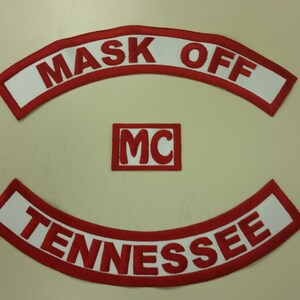 Motorcycle Rocker Patches 13 X 2.5, Embroidered MC Patch, Motorcycle ...