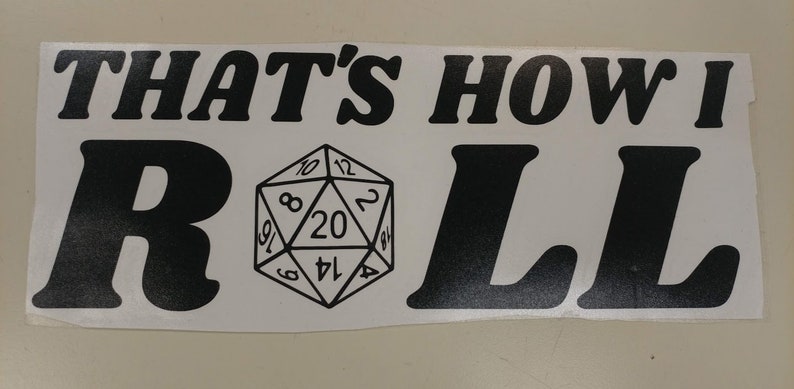 That's How I roll gaming Car decal Vinyl decal RPG Gamer | Etsy