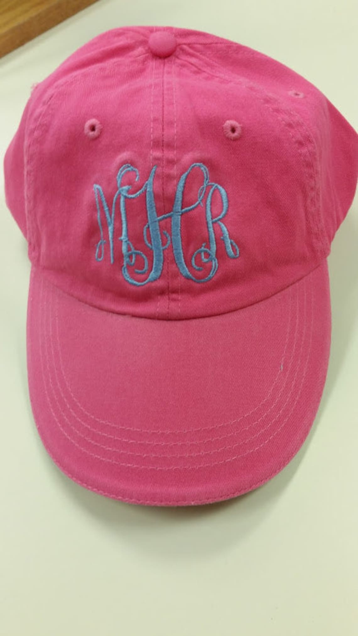 Monogrammed Hat Personalized Cap with Interlocking Vine | Etsy