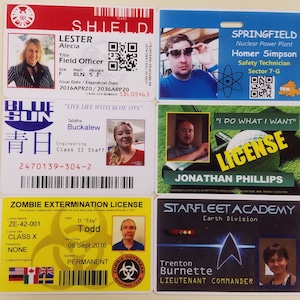 Personalized ID Badges, Cosplay Ids, Customized ID Badge, Plastic Pvc ...