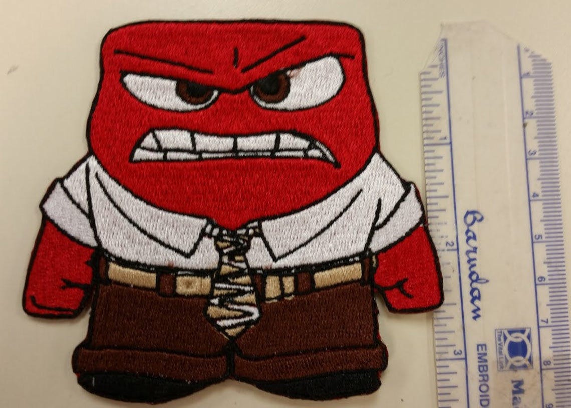 Cartoon Character Angry Patch Cute Anger Embroidered Patch - Etsy