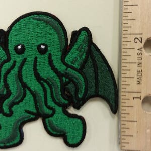 Cthulhu Embroidered Iron on Patch, Lovecraft Inspired Patch, Urban ...