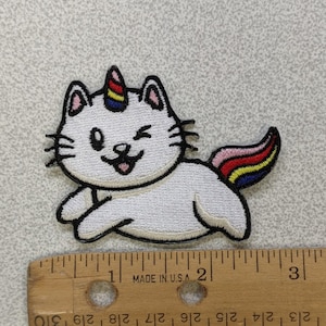 Unicorn Kitty Embroidered Patch - Etsy