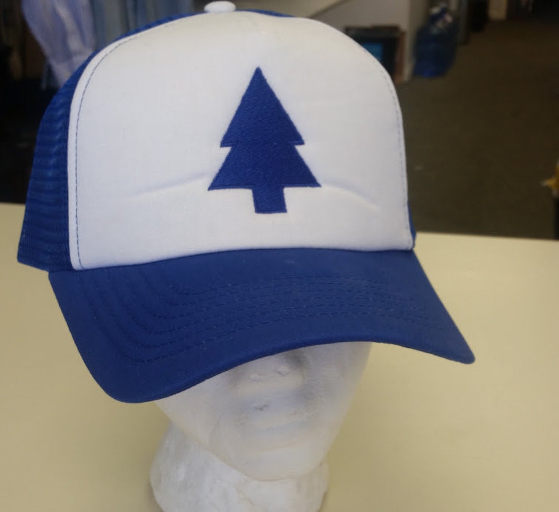 Embroidered Pine Tree Trucker Hat, Cartoon Cosplay - Etsy
