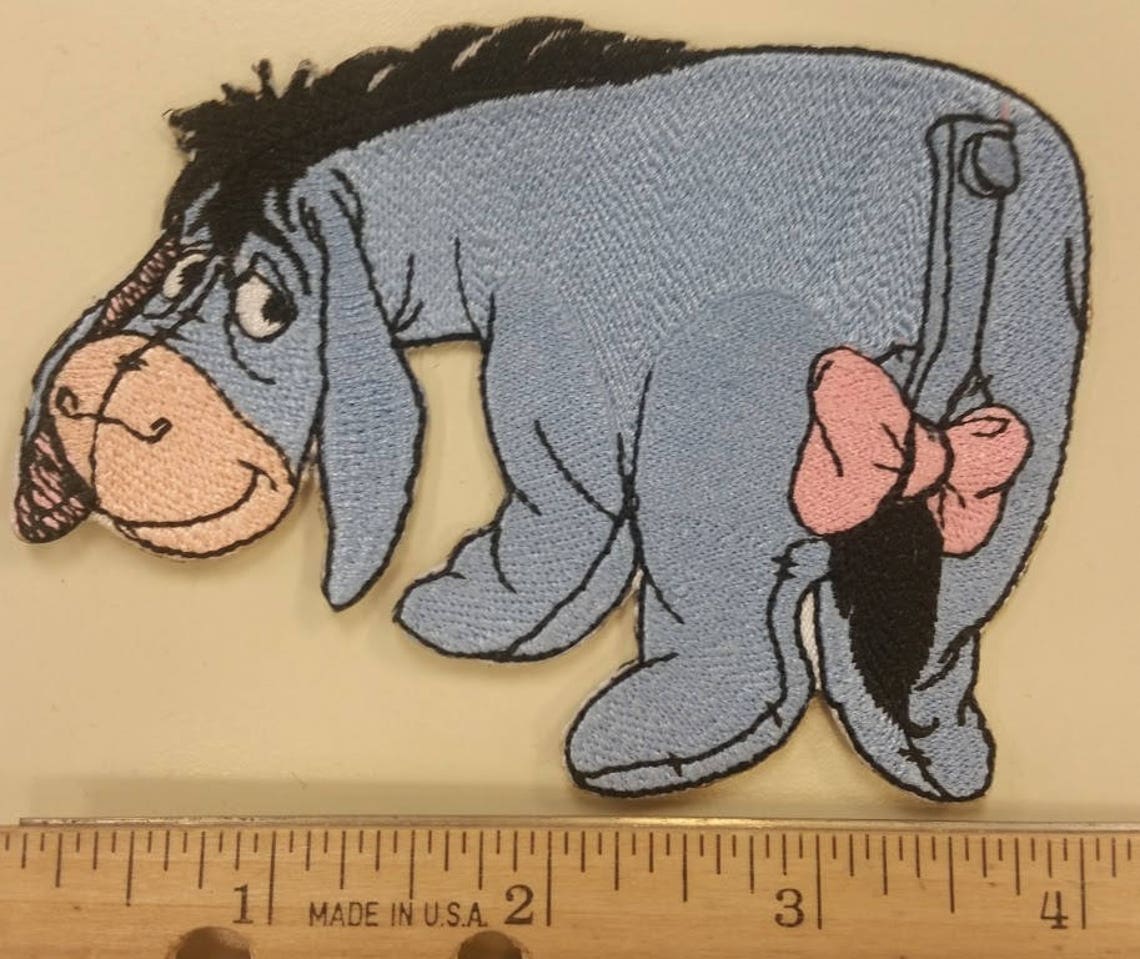 Cartoon Donkey Embroidered Patch, Donkey Character Iron on Patch ...