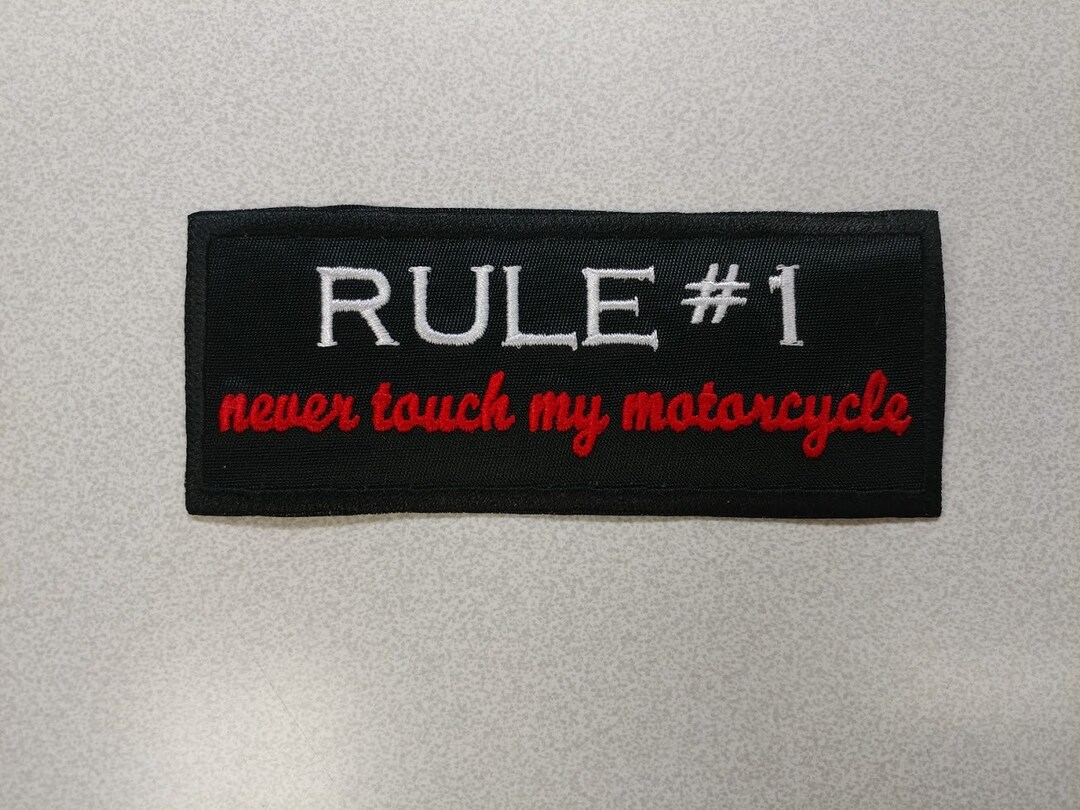 Motorcycle Embroidered Patch - Etsy