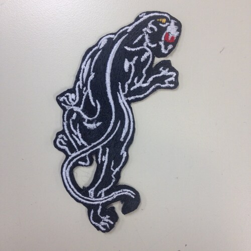 Black Panther Climbing Embroidered Patch Panther Iron on - Etsy