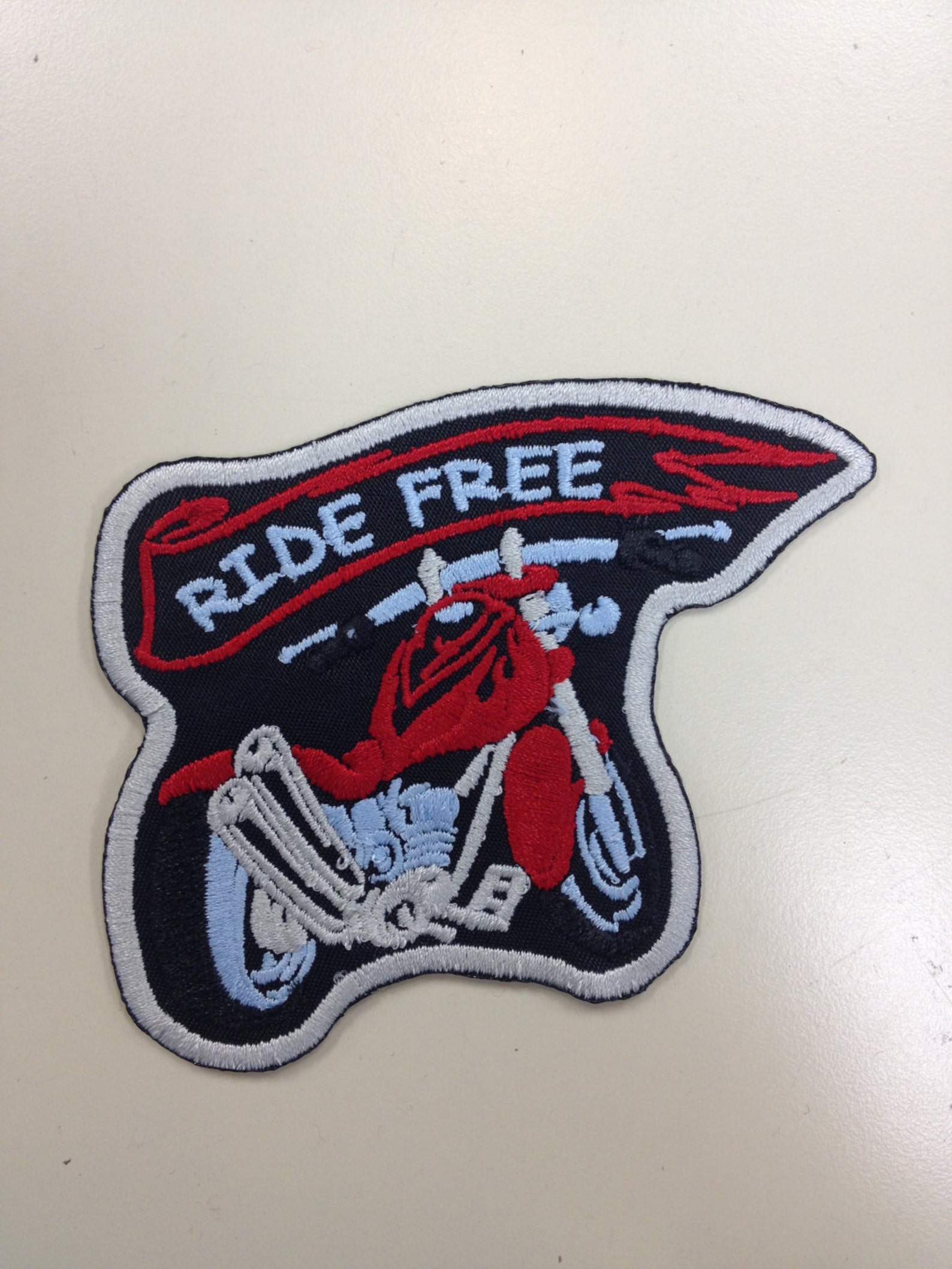 Motorcycle Patch, Ride Free Patch, Biker Embroidered Patch, Iron on ...