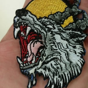Howl at the Moon Wolf Patch, Embroidered Wolf Patch, Moon Patch ...