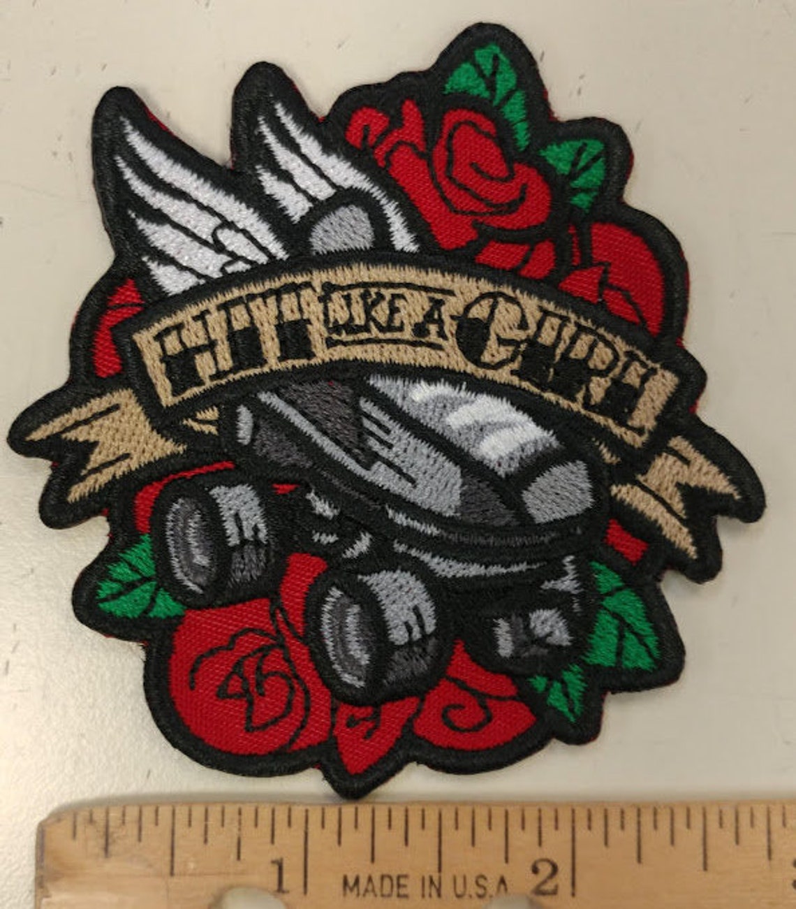 Roller Derby Embroidered Patch, Hit Like a Girl Iron on Patch - Etsy