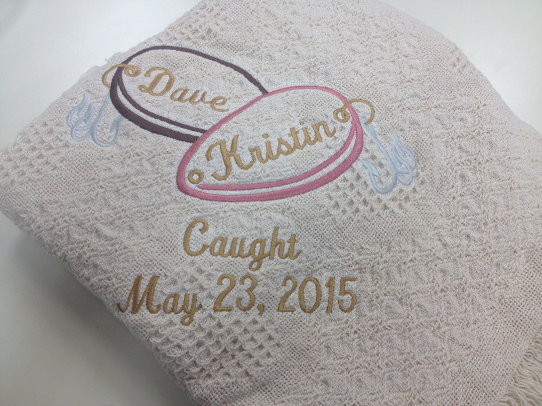 Personalized Couples Afghan, Outdoor Fishing Couples Afghan, Fishing ...