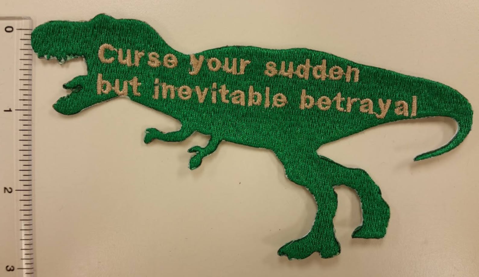 Sci Fi T-rex Curse Embroidered Patch - Etsy