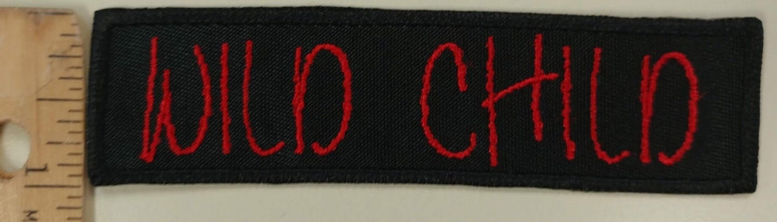 Wild Child Embroidered Patch, Iron on Wild Child Motorcycle Tag Patch ...