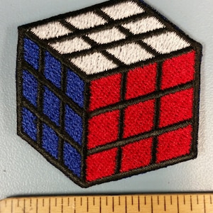 Rubix Cube Embroidered Patch, Iron on Rubix Cube Patch - Etsy
